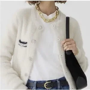 J. Crew | Sweaters | J Crew Sweater Lady Jacket In Brushed Yarn | Poshmark